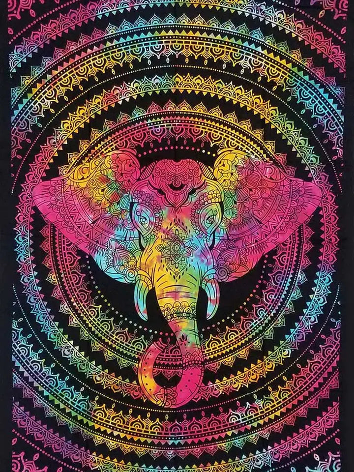 Tapestry Good Luck Elephant Mandala – TarotMerchant