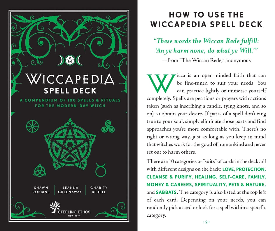 Wiccapedia Spell Deck By Leanna Greenaway – TarotMerchant