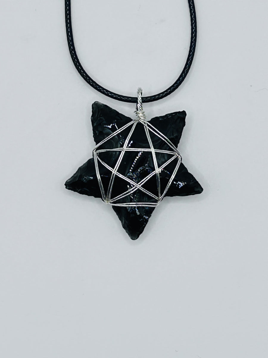 Black Obsidian Star Necklace – TarotMerchant